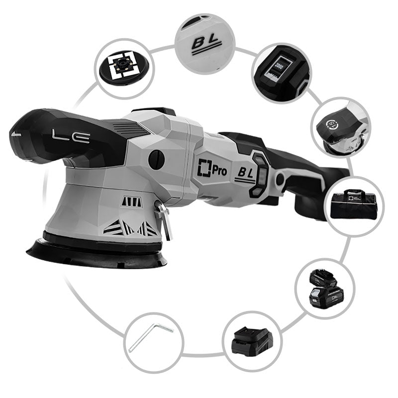 Liquid Elements A4500 PRO - 15mm Brushless Cordless DA Polishing Machi ...